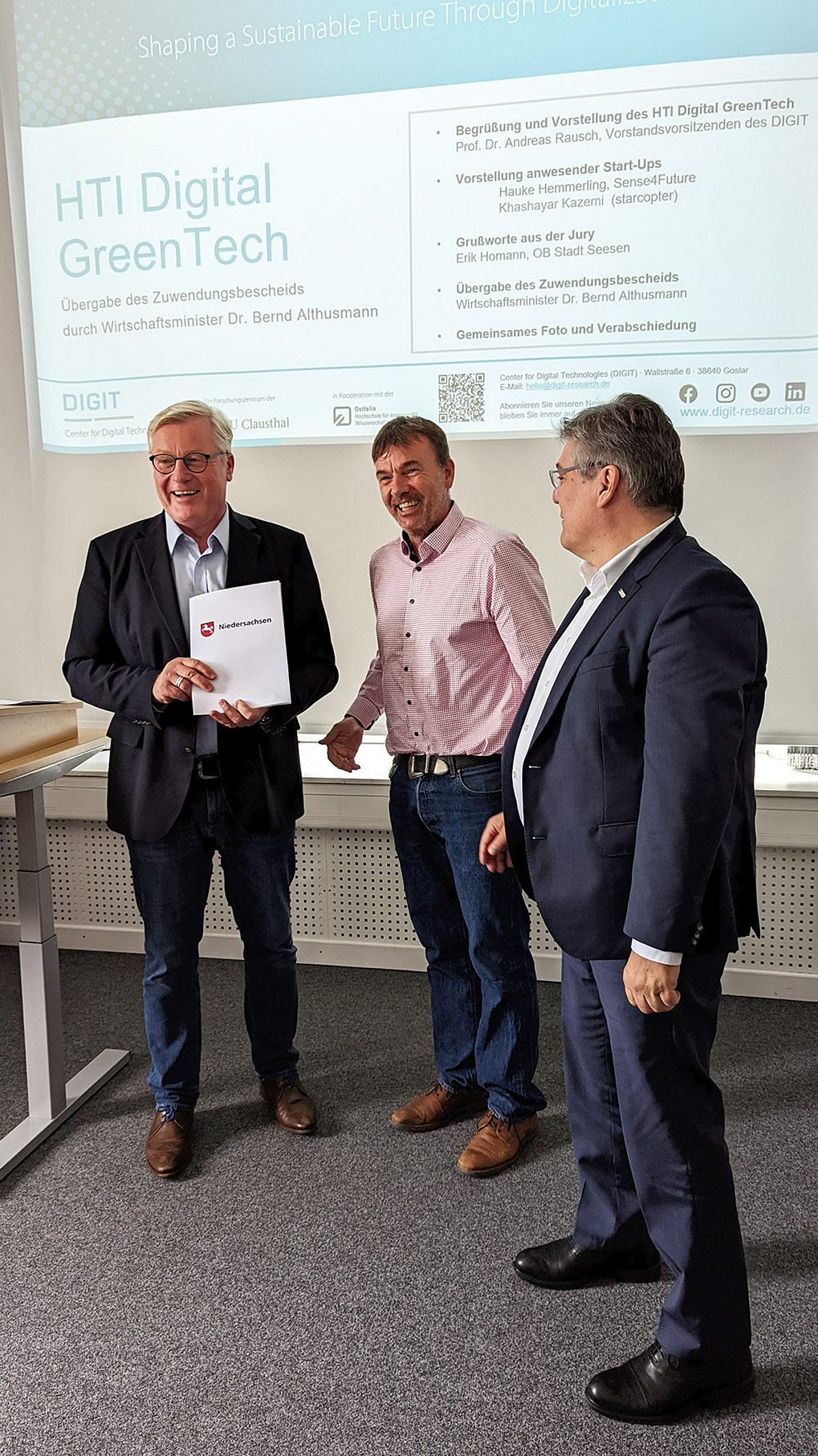 Startschuss für den Hightech-Inkubator Digital GreenTech der TU ...